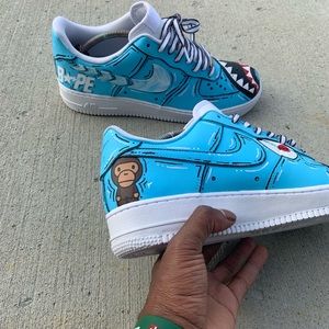 Nike | Shoes | Of 1 Custom Bape Air Force Ones Sz115 | Poshmark
